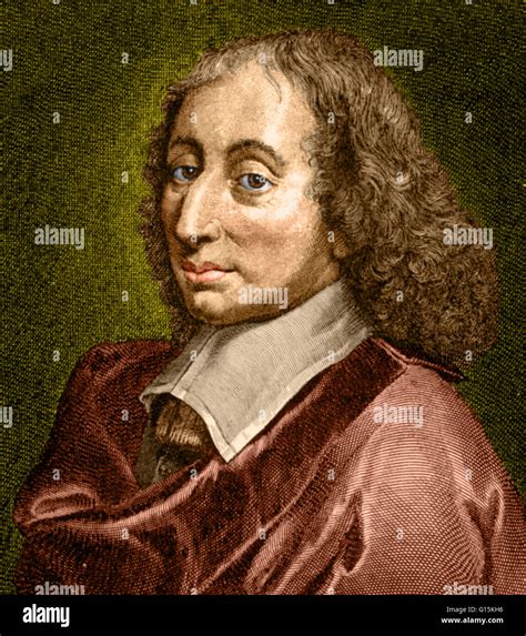 Color Enhanced Drawing Of Blaise Pascal 1623 1662 A French Mathematician Physicist Inventor