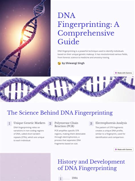 Dna Fingerprinting A Comprehensive Guide Pdf Dna Profiling