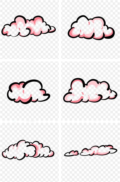Comics Wind Png Image Cartoon Style Pink Cloud Comics Cloud The Clouds Png Image For Free