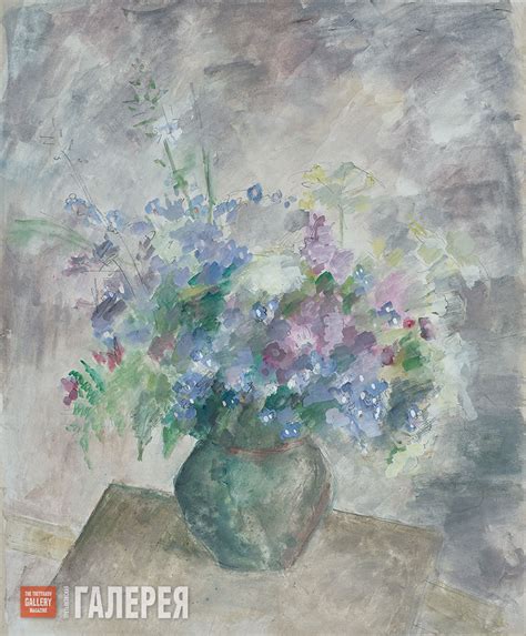 Голубой букет | Каталог иллюстраций журнала "ТРЕТЬЯКОВСКАЯ ГАЛЕРЕЯ"