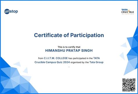 Himanshu Pratap Singh On Linkedin Tata Unstop Tatacrucible
