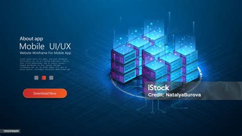 빅 데이터 분석 처리 빅 데이터 컴퓨팅 정보 흐름 디지털 과학 실험실 데이터 센터 현대 서버 룸 등색 벡터 데이터 보호의 미래