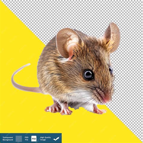 Мышь изолирована на белом фоне прозрачный фон Png Psd Премиум Psd Файл