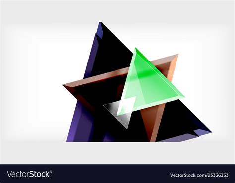 3d Triangular Minimal Abstract Background Vector Image