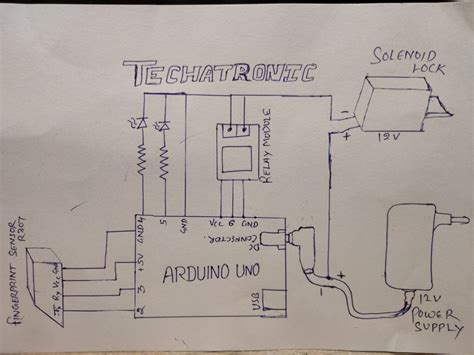 Fingerprint Based Security System And Door Lock Circuit Diagram