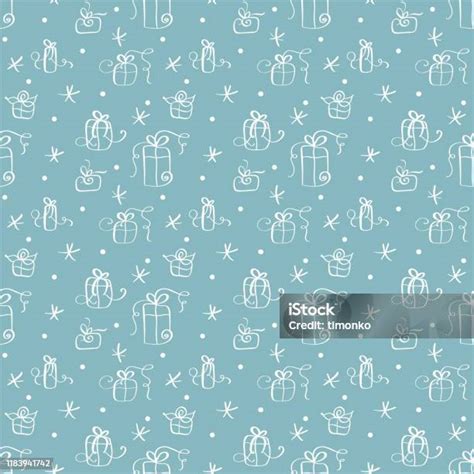 선물 상자와 벡터 크리스마스 원활한 질감 벽지 패턴 채우기 직물 웹 페이지 배경 표면 텍스처에 사용할 수 있습니다 그림 12월에 대한 스톡 벡터 아트 및 기타 이미지