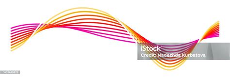 컬러 음파 네온 오디오 주파수 전자 음악 그래픽 요소 추상적인 선 동작 에너지 흐름 디지털 이퀄라이저 진폭을 이깁니다 음악 기술 벡터 파형 테두리 다중 색상에 대한 스톡