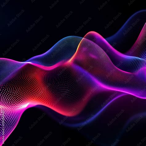 Abstract Art Featuring A Dynamic Digital Waveform Isolated On A Minimalistic Background