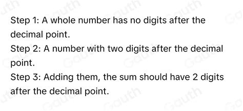 Solved A Whole Number Is Added To A Number With Two Digits After The