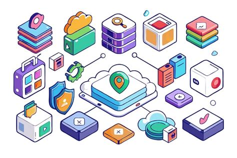 Isometric Illustration Of Cloud Computing And Digital Data Storage Premium Ai Generated Vector