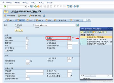 Sap Pp 物料主数据 Mrp2视图 批量输入（batch Entry 字段作用说明 冰河世纪的技术博客 51cto博客