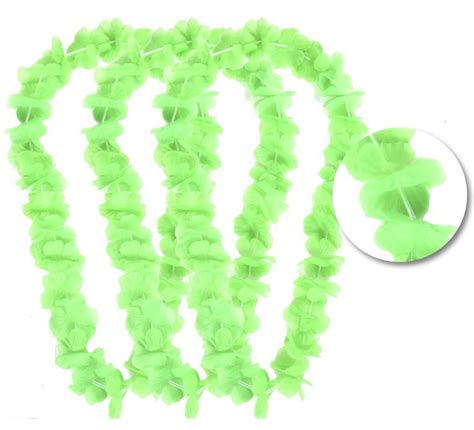 Pack De 3 Collares Hawaii Pequeños Verde De 99 Cm