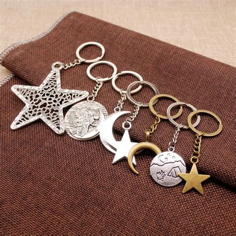 10 шт. брелоки Звезды Луна автомобильный брелок Брелоки для женщин