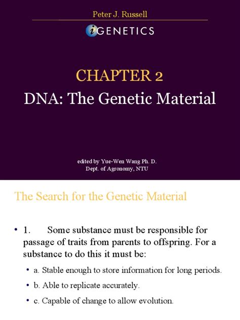Igenetics Chapter 2 Russel Pdf Chromatin Dna