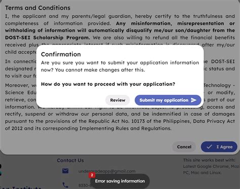 i keep getting this error when submitting my application r