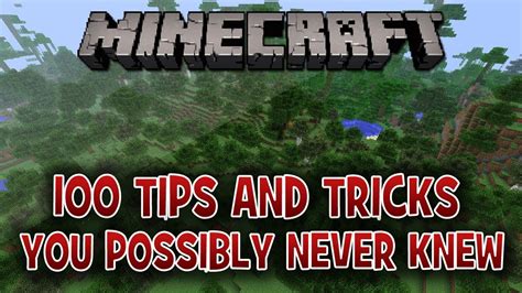 100 Tips And Tricks In Minecraft You Possibly Never Knew Youtube