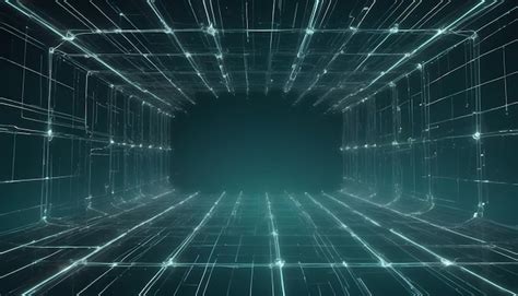 Abstract Wireframe Background With Mesmerizing Plexus Effect In