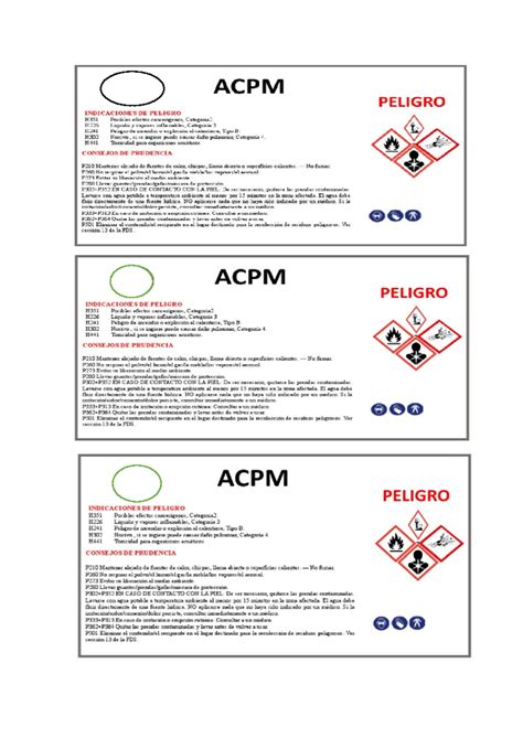 Etiqueta De Acpm Seguridad Industrial Y Salud Ocupacional Studocu