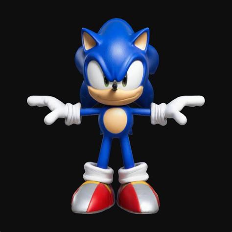 Sonic T Pose Download Free 3d Models Generated With Meshy Ai By