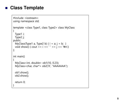 Ppt C Programming Chapter 8 Templates Powerpoint Presentation Id4143718