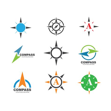 Compass Logo Vector Tempate Ilustration 21956230 Vector Art At Vecteezy
