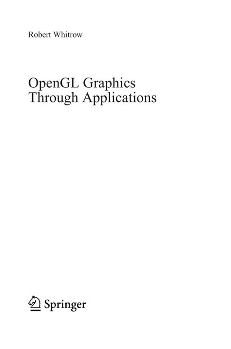 Opengl Graphics Through Applications Digital Instant Download Ebook