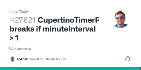 Cupertinotimerpicker Breaks If Minuteinterval 1 · Issue 27621