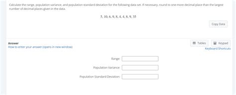 Solved Calculate The Range Population Variance And