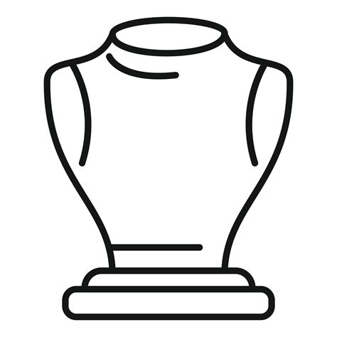 Fashion Bust Icon Outline Vector Necklace Display 20248458 Vector Art