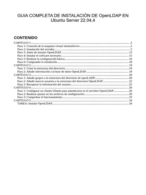 guia completa instalacion ldap en ubuntu server 22 04 4 pdf archivo