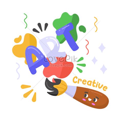 Art Vector Sticker Education Modern Simple Flat Design Isolated On