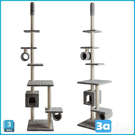 3d Model Decoration Cat House Vidaxl Cat Tree