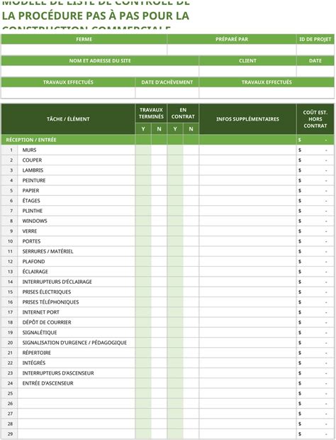 Modèle Excel Pour La Gestion De Projet Et Suivi De Construction