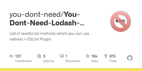 you dont need lodash underscore readme md at master · you dont need you dont need lodash