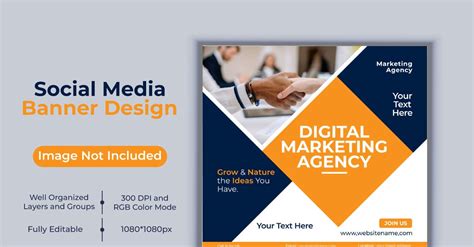 Creative New Idea Digital Marketing Agency Template Social Media Post