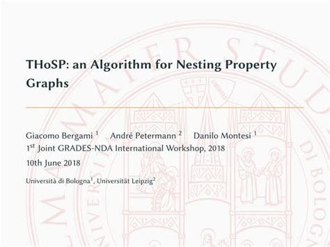 Thosp An Algorithm For Nesting Property Graphs Ppt