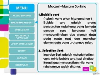 Struktur Data Bubble Sort PPT