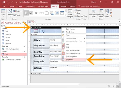 How To Change A Form Header S Background Color In Access