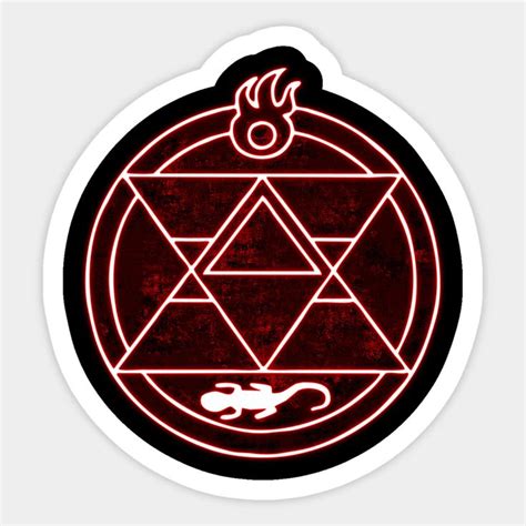 Flame Alchemist By Mellamomateo Alchemist Transmutation Circle Stickers