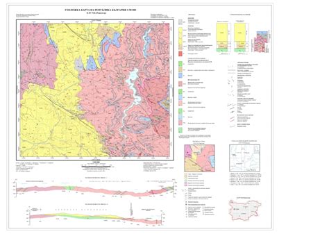 K 35 073 Б Равногор Геоложка карта на република България Геологический портал Geokniga