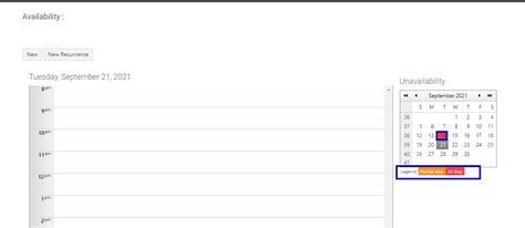 Managing My Unavailability HelpDocs