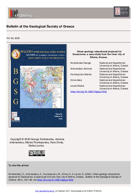 Pdf Urban Geology Educational Proposal For Geoscience A Case Study