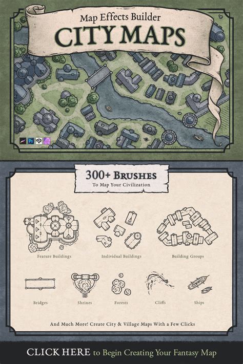 City Map Builder For Fantasy Rpg Maps Procreate Photoshop Clip