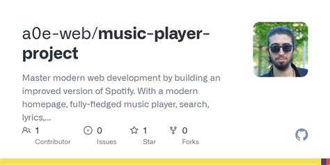 Github A0e Webmusic Player Project Master Modern Web Development By