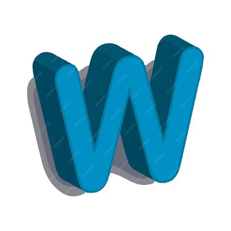 Premium Vector Letter W 3d Design Vector