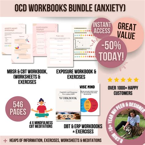 540 Page Ocd Workbook Bundle Pdf Erp Steps Examples Hierarchy Exposure