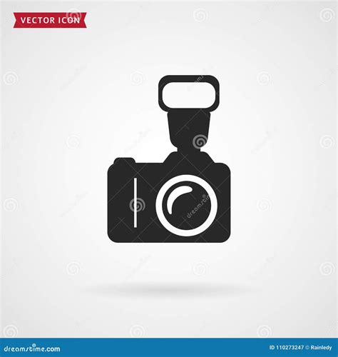 Photography Camera With Flash Vector Icon Stock Vector Illustration