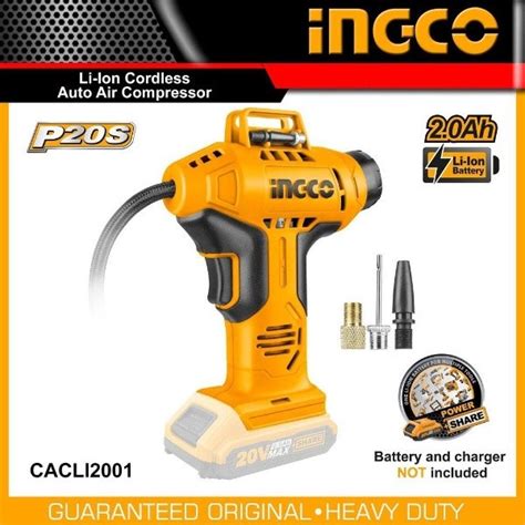 Jual Mini Air Compressor Auto Ingco Cacli2001 Mesin Kompresor Pompa Angin Ban Mobil Motor