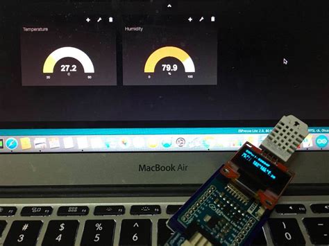 quick temperature and humidity dashboard with freeboard