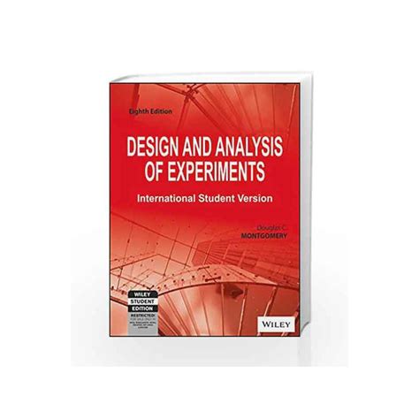 Design And Analysis Of Experiments 8ed Isv Wse By Buy Online